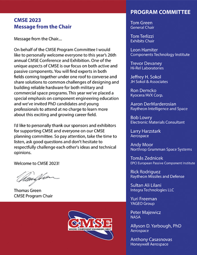 CMSE 2023 Program Book - TJ Green Associates LLC.